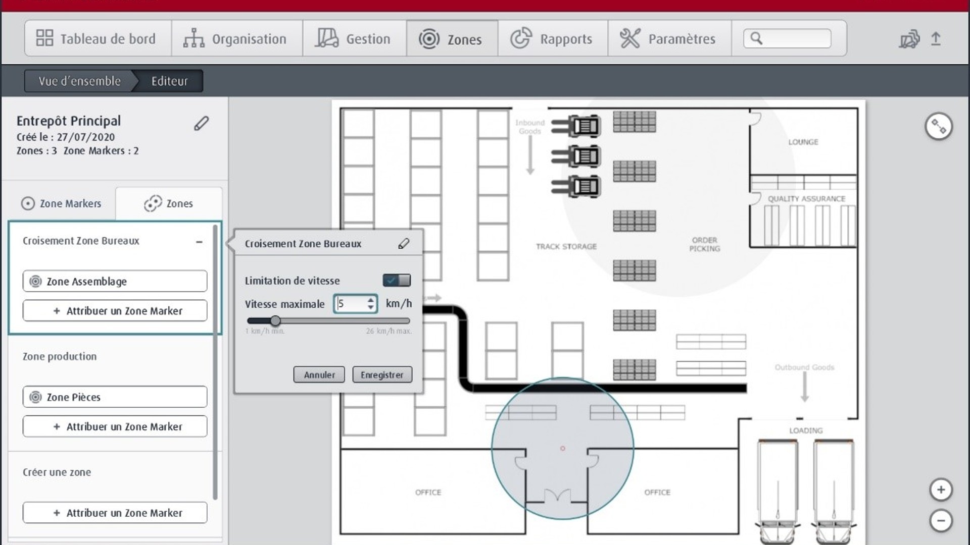 Nouveau module de réduction de vitesse par zone, le connect:zi